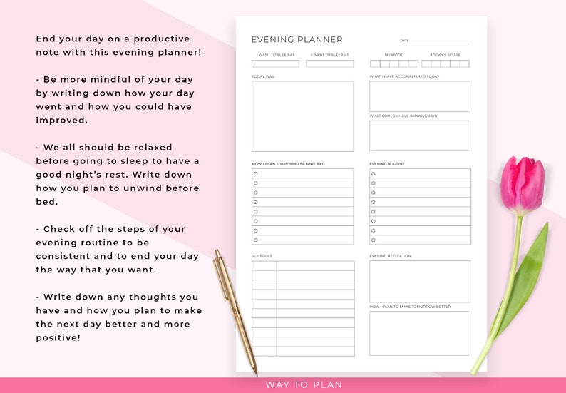 Morning and Evening Routine Bundle. Daily Routine Printable Journal ...