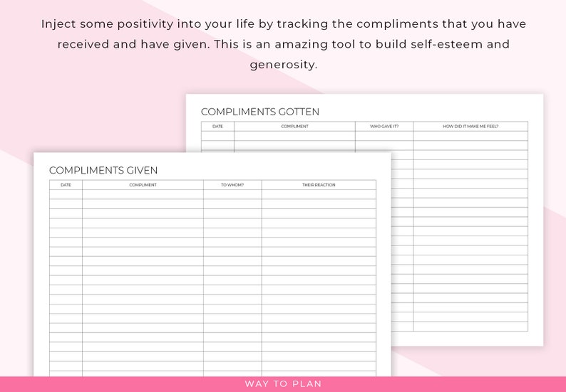 Compliments Tracker to Track Compliments Received and Given for More ...