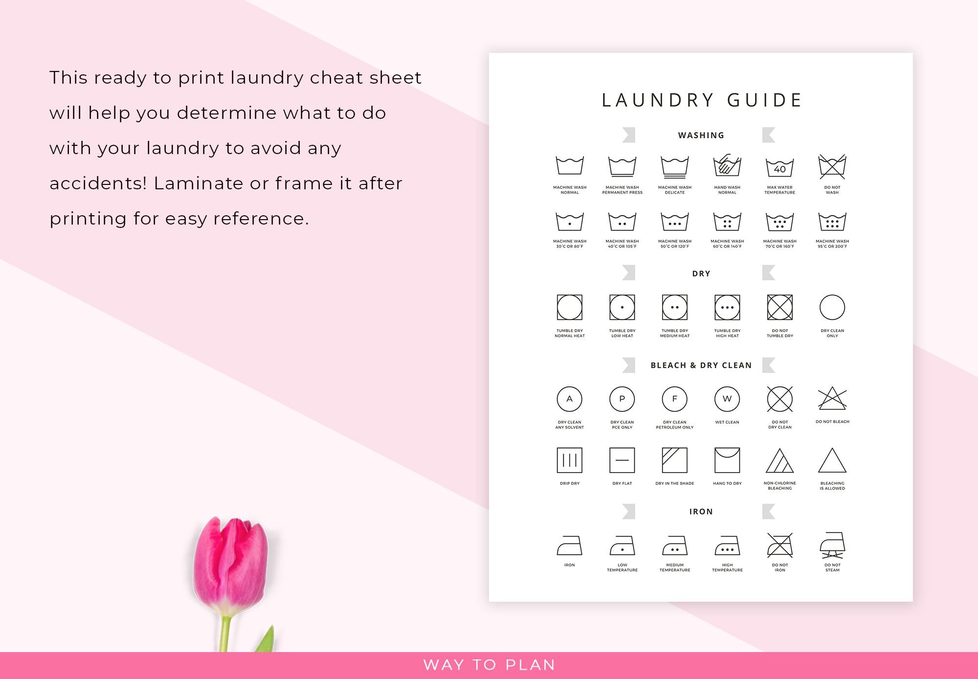 Laundry Symbol Guide, Laundry Guide, Laundry Symbol Chart, Laundry ...