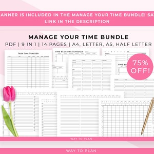 Task Time Tracker | Task Tracker Printable | Time Tracker Printable ...