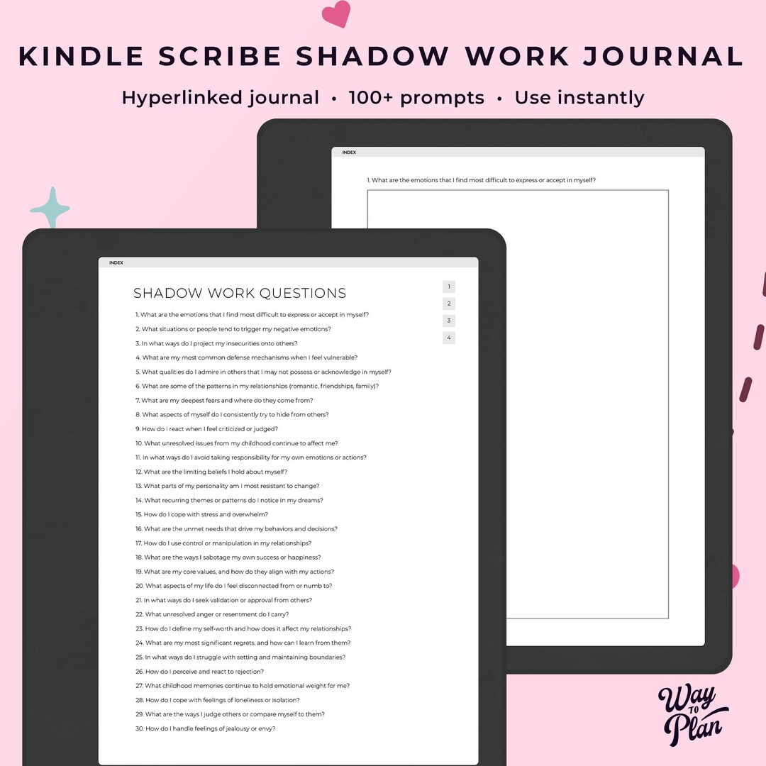 Kindle Scribe Journal, Scribe Journal, Digital Shadow Work Journal, Kindle Scribe Shadow Work ...