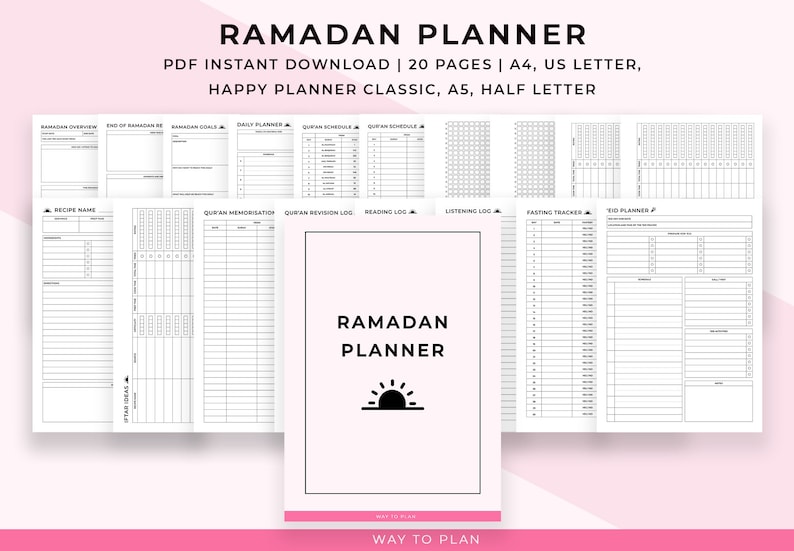 Ramadan Planner 2024 Printable. Ramadan Gift. Daily Schedule. Islamic ...