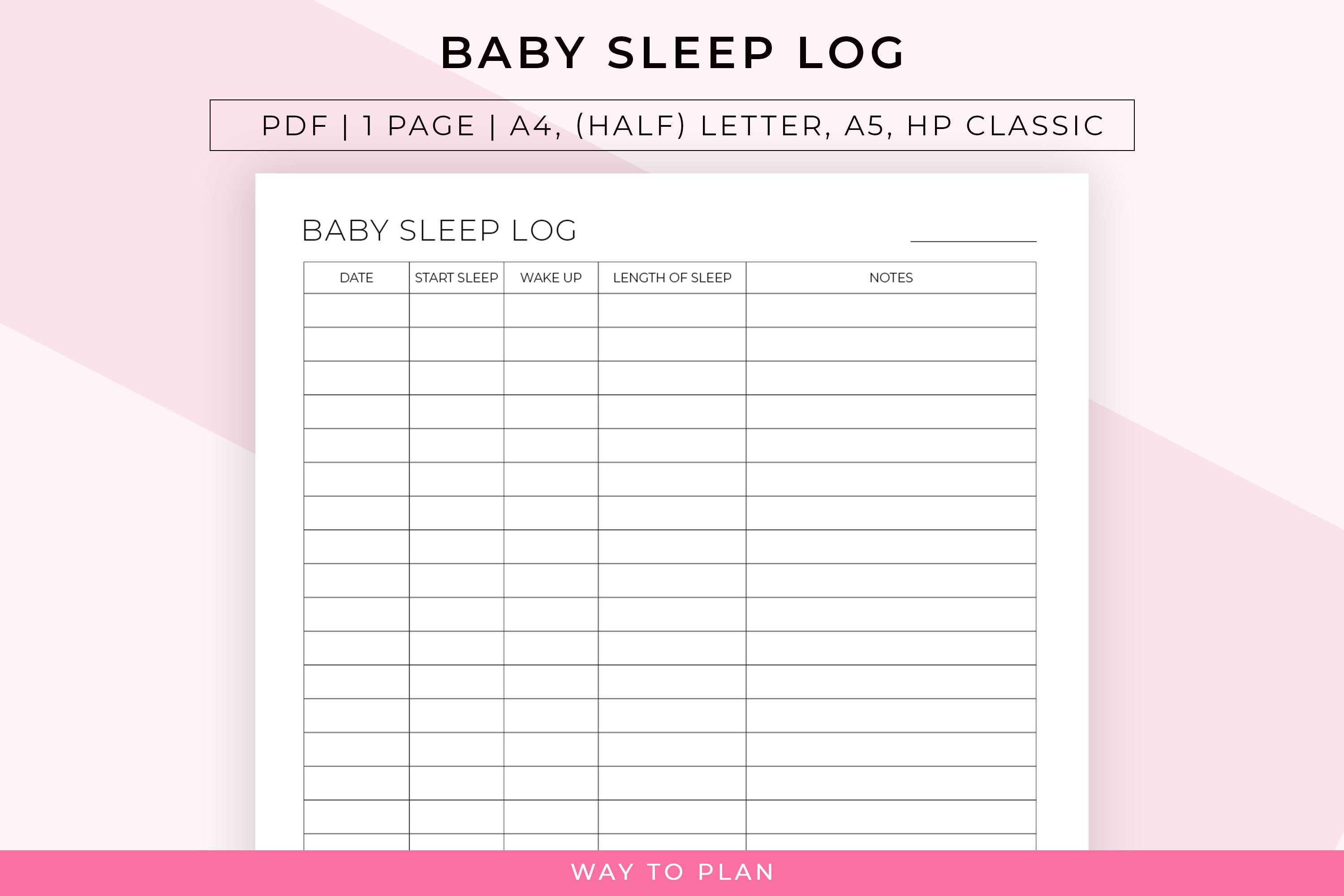 Baby Sleep Log, Baby Sleep Tracker to Keep Track of Your Little One's ...