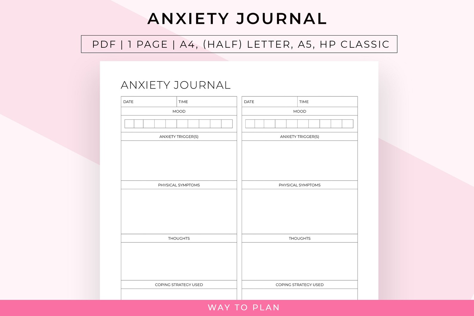 Anxiety Journal to Log Your Anxiety Attacks and Discover Patterns for ...