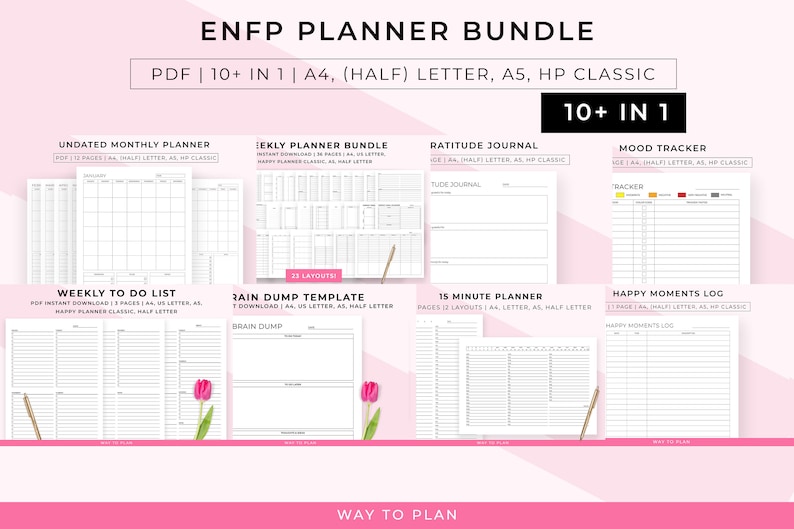 ENFP Planner Bundle - Etsy