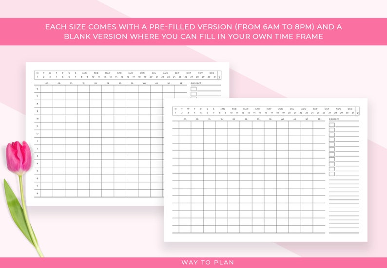 5 Minute Interval Planner. Printable With 5 Minute Increments - Etsy