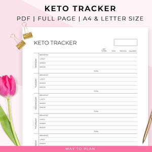 Keto Food Tracker. Printable Keto Diary Log - Etsy