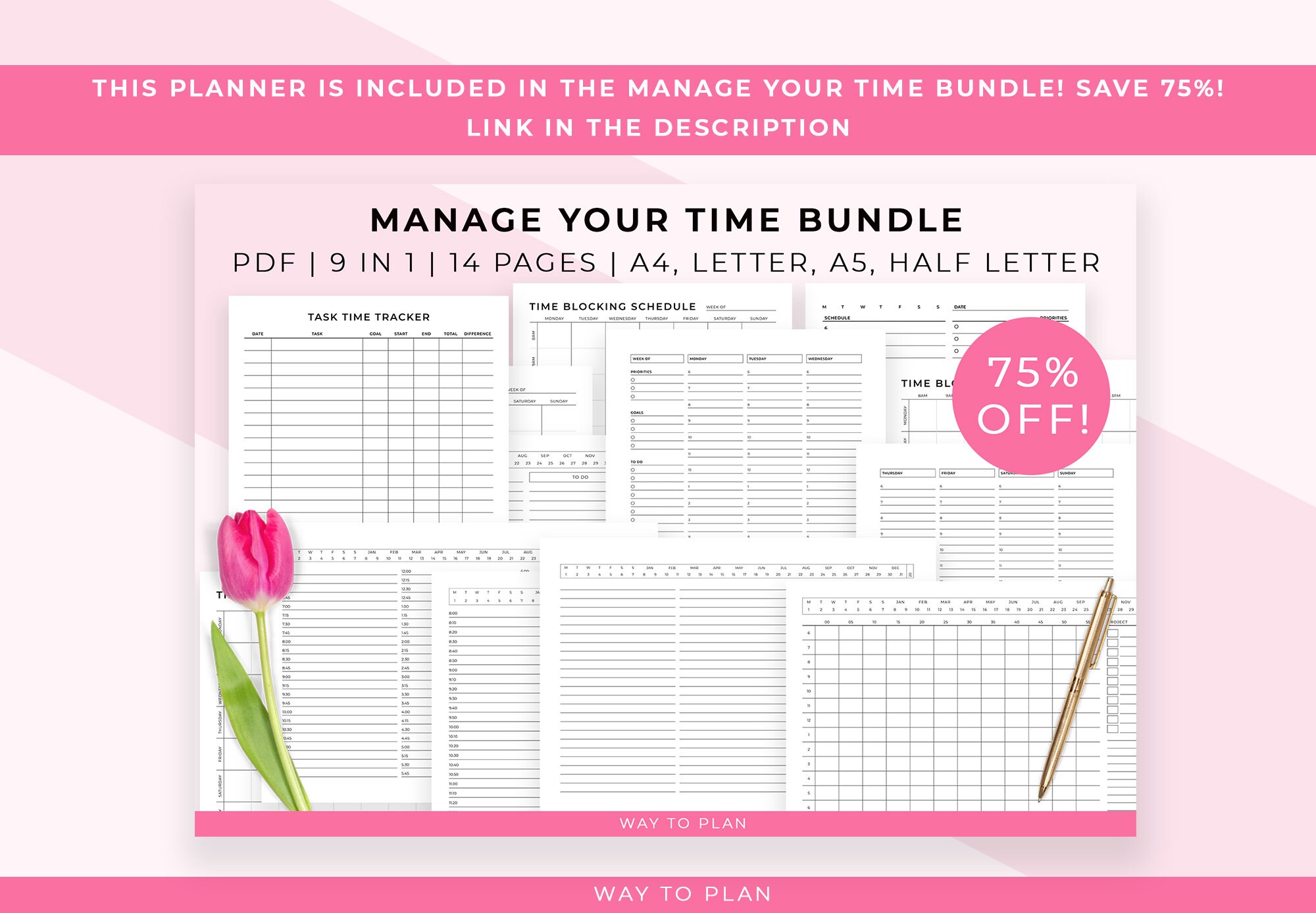 5 Minute Interval Planner. Printable With 5 Minute Increments - Etsy