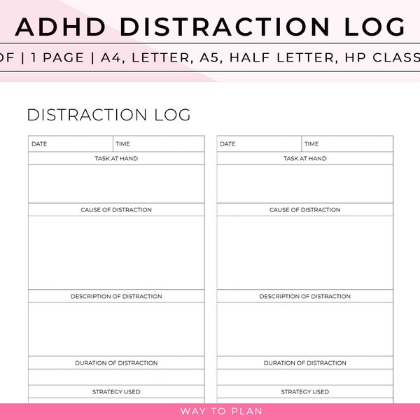 Adhd Planner Printable - Etsy