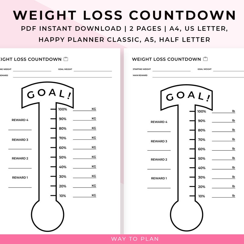 Weight Loss Food Chart - Etsy