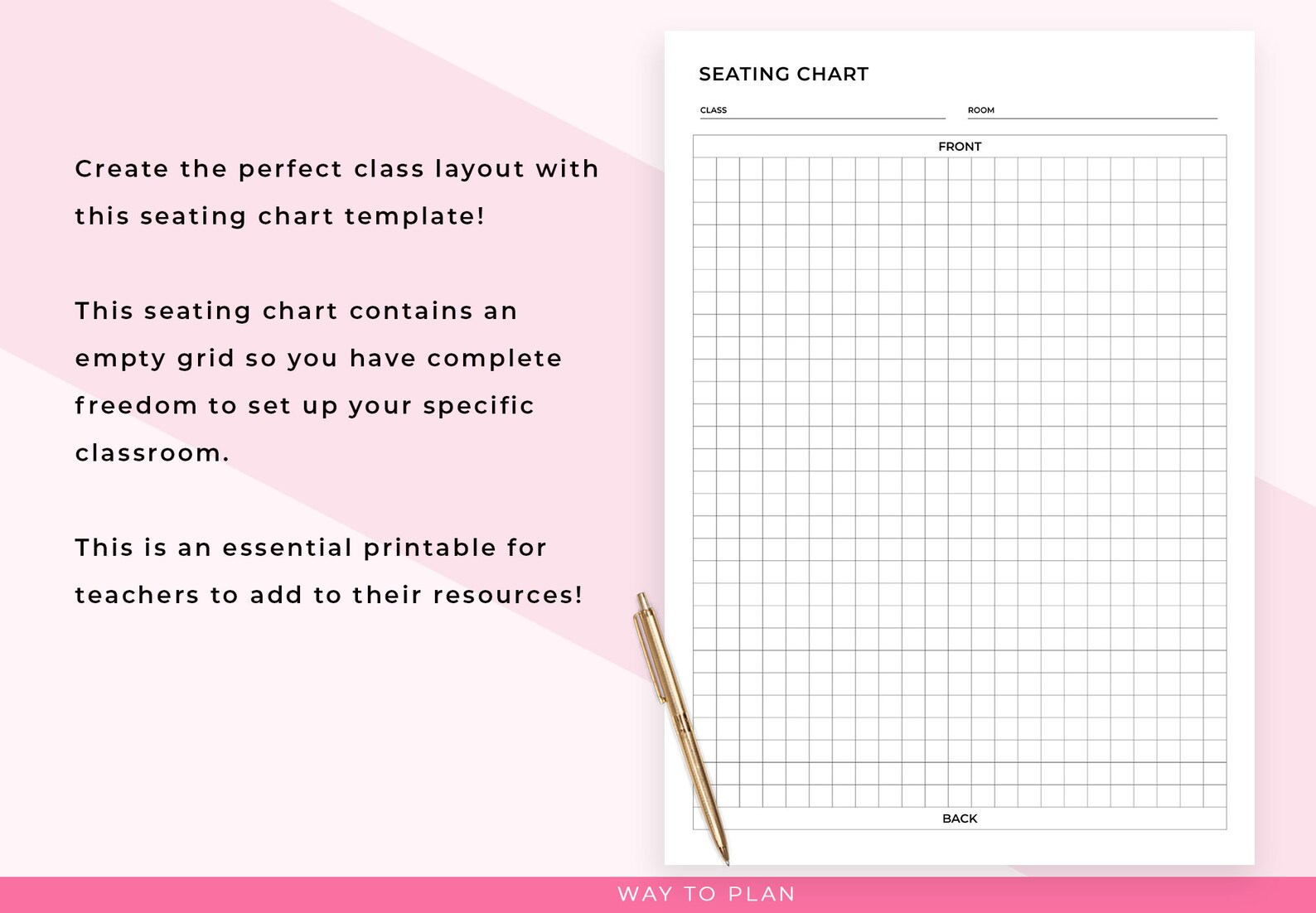 Teacher Seating Chart Template. Table Seating Plan Classroom. Student ...