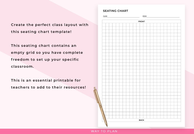 Teacher Seating Chart Template. Table Seating Plan Classroom. Student ...