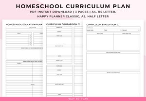 Editable Homeschool Schedule 2020-2021 Homeschool Planner - Etsy Canada
