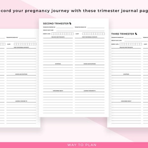 Pregnancy Trimester Journal Printable. First Trimester Reflection ...