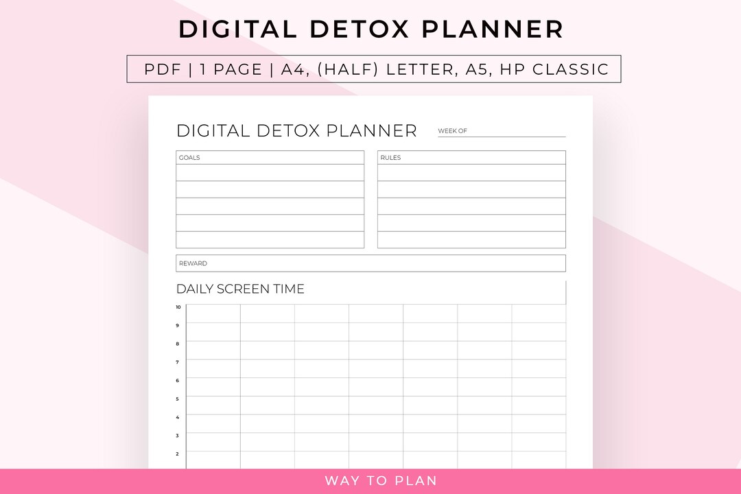 Digital Detox Planner to Establish a Healthier Lifestyle and Be More ...