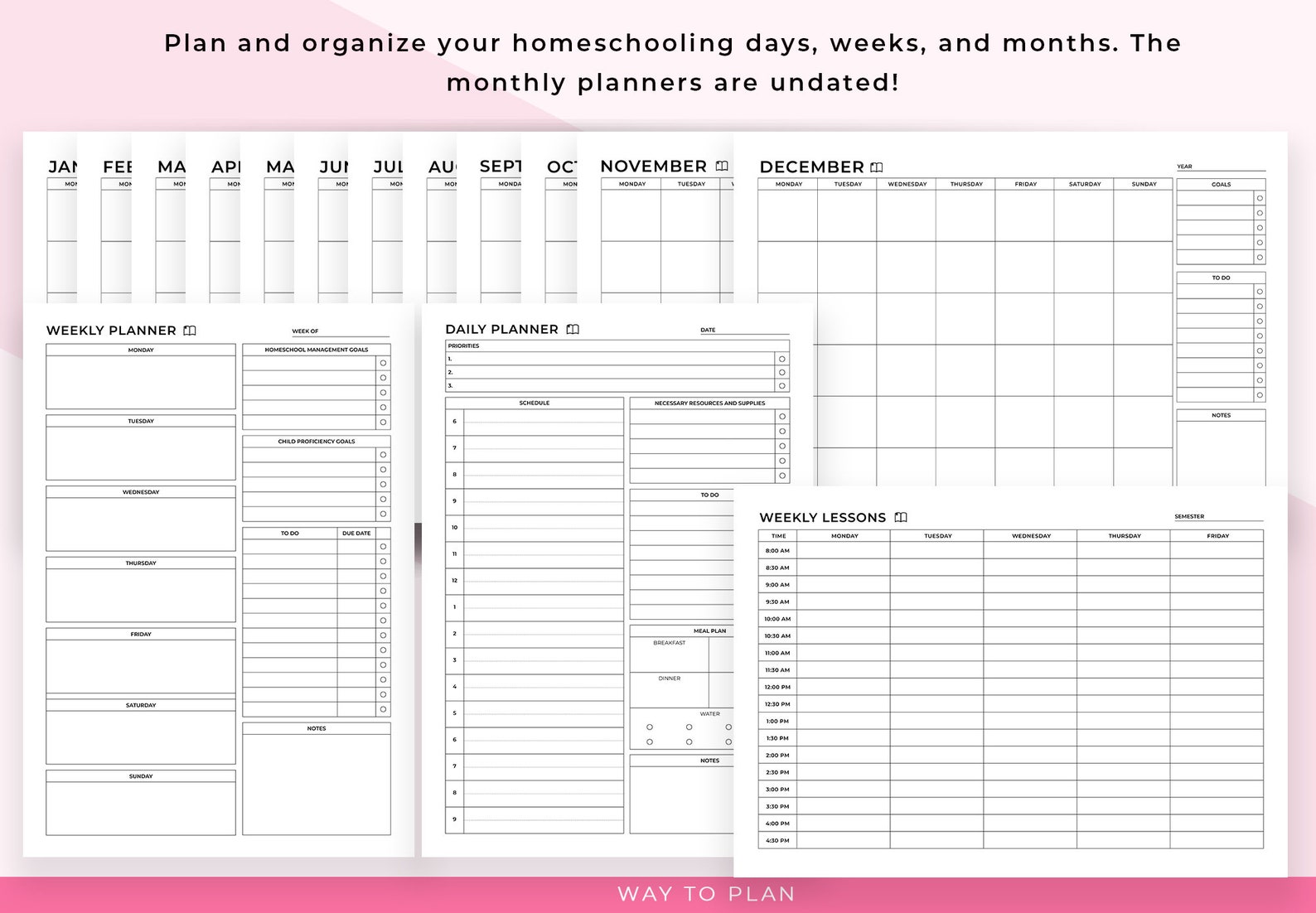 Homeschool Planner Printable 2025-2026 PDF. Multiple Students Kids Ages ...
