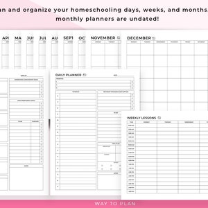 Homeschool Planner Printable 2025-2026 PDF. Multiple Students Kids Ages ...