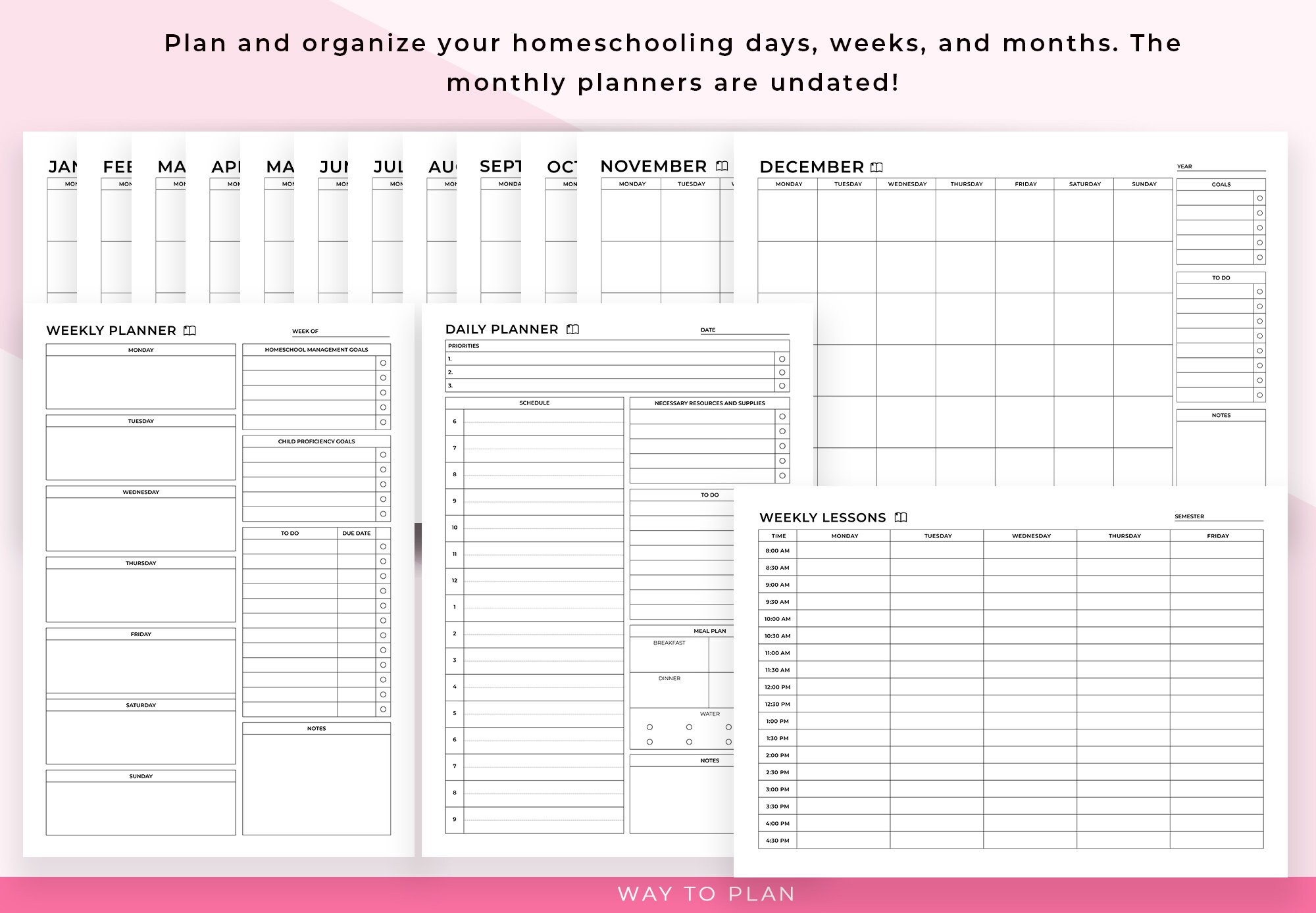 Homeschool Planner Printable 2024-2025 PDF. Multiple Students Kids Ages ...