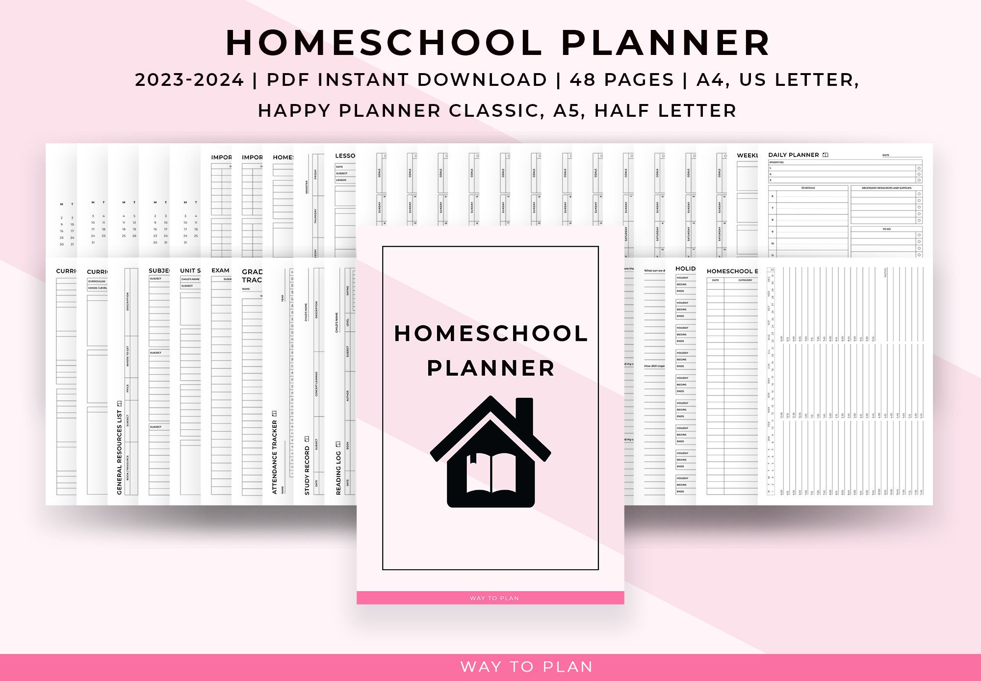 Homeschool Planner Printable 2025-2026 PDF. Multiple Students Kids Ages ...