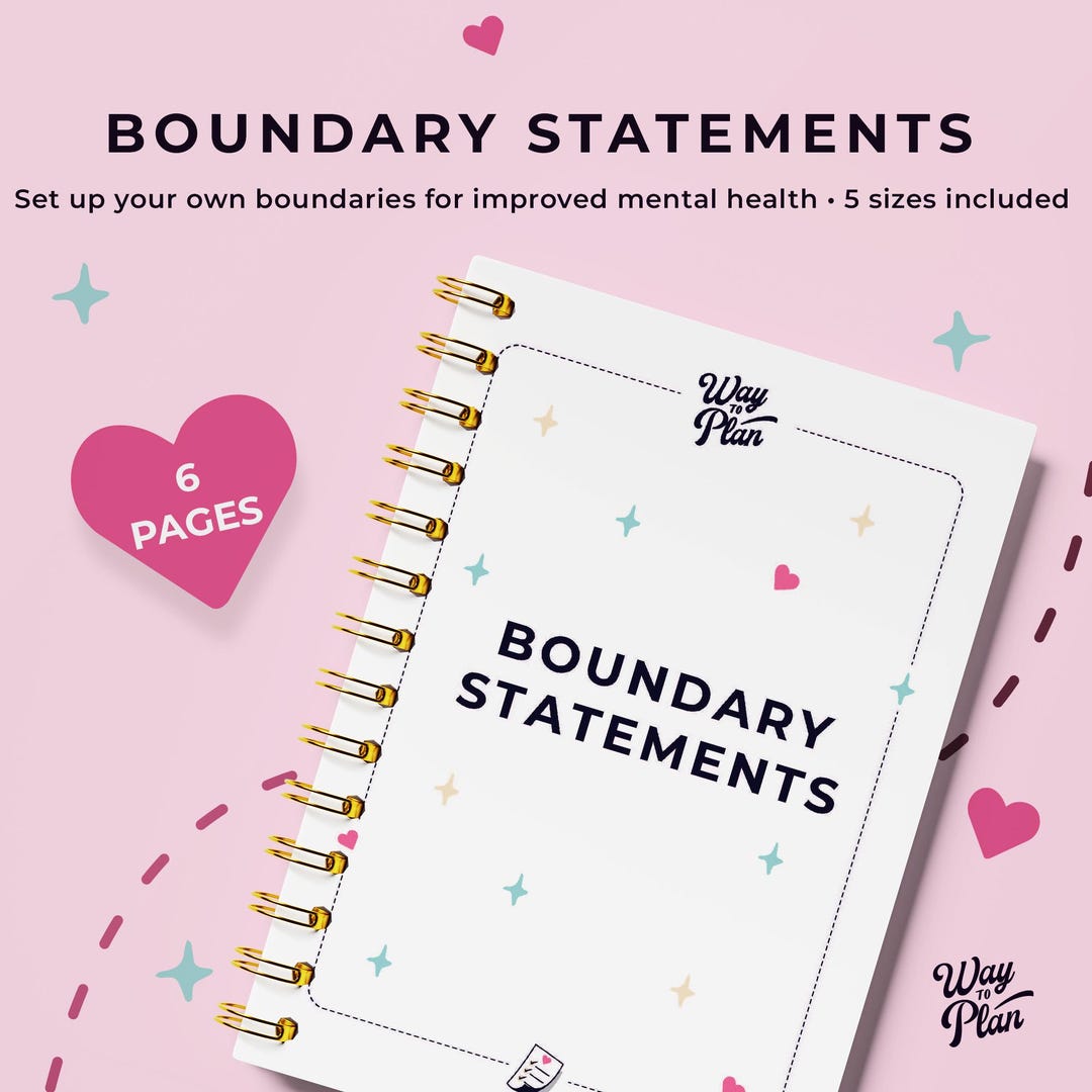 Boundary Statements, Boundary Setting, Boundary Worksheets, Personal Boundaries, Boundaries ...