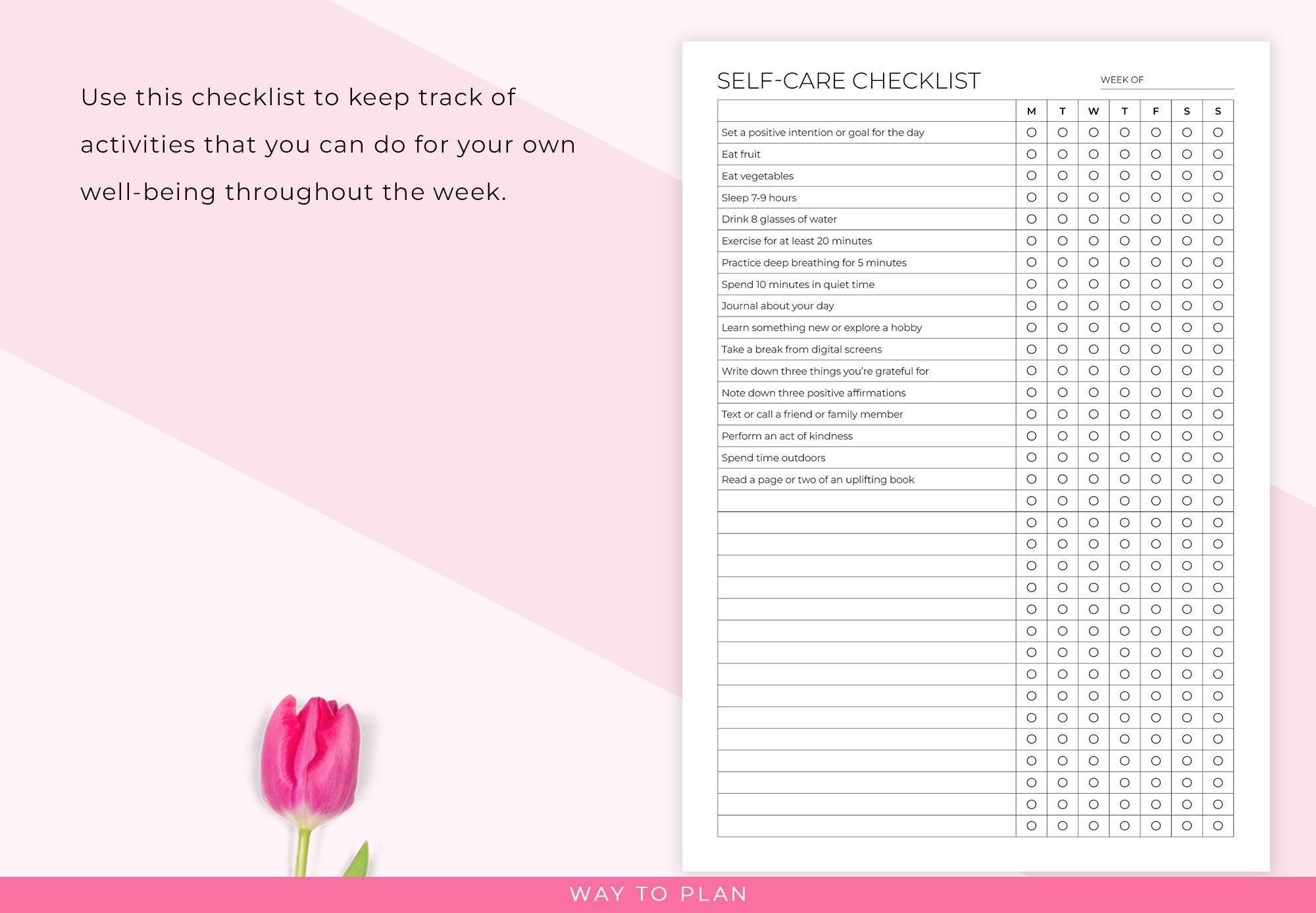 Self-care Checklist to Help You Keep on Top of Your Well-being - Etsy