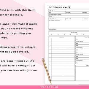 Field Trip Planner for Teachers. Printable School Outing Activities ...