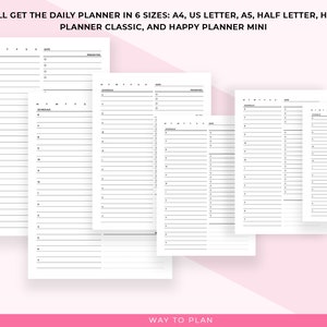 Daily Planner Printable | Daily Planner Printable | Half Hour Planner ...