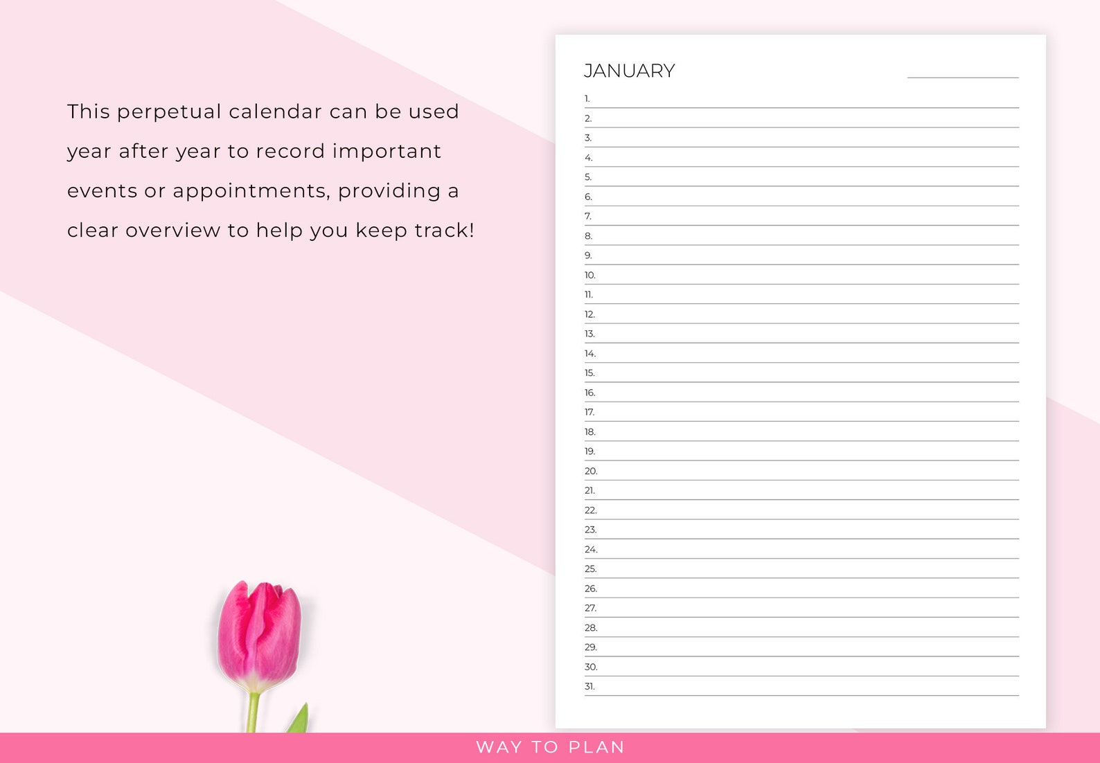 Perpetual Calendar to Have an Overview of All Your Events and ...