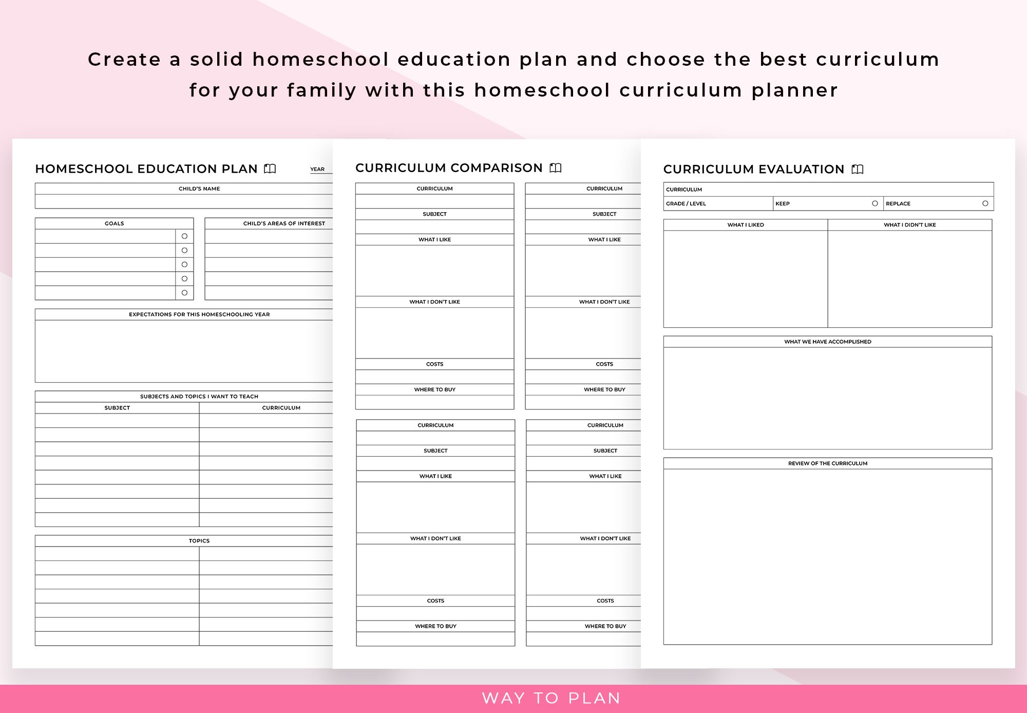 Homeschool Curriculum Planner. Printable Homeschool Curriculum - Etsy