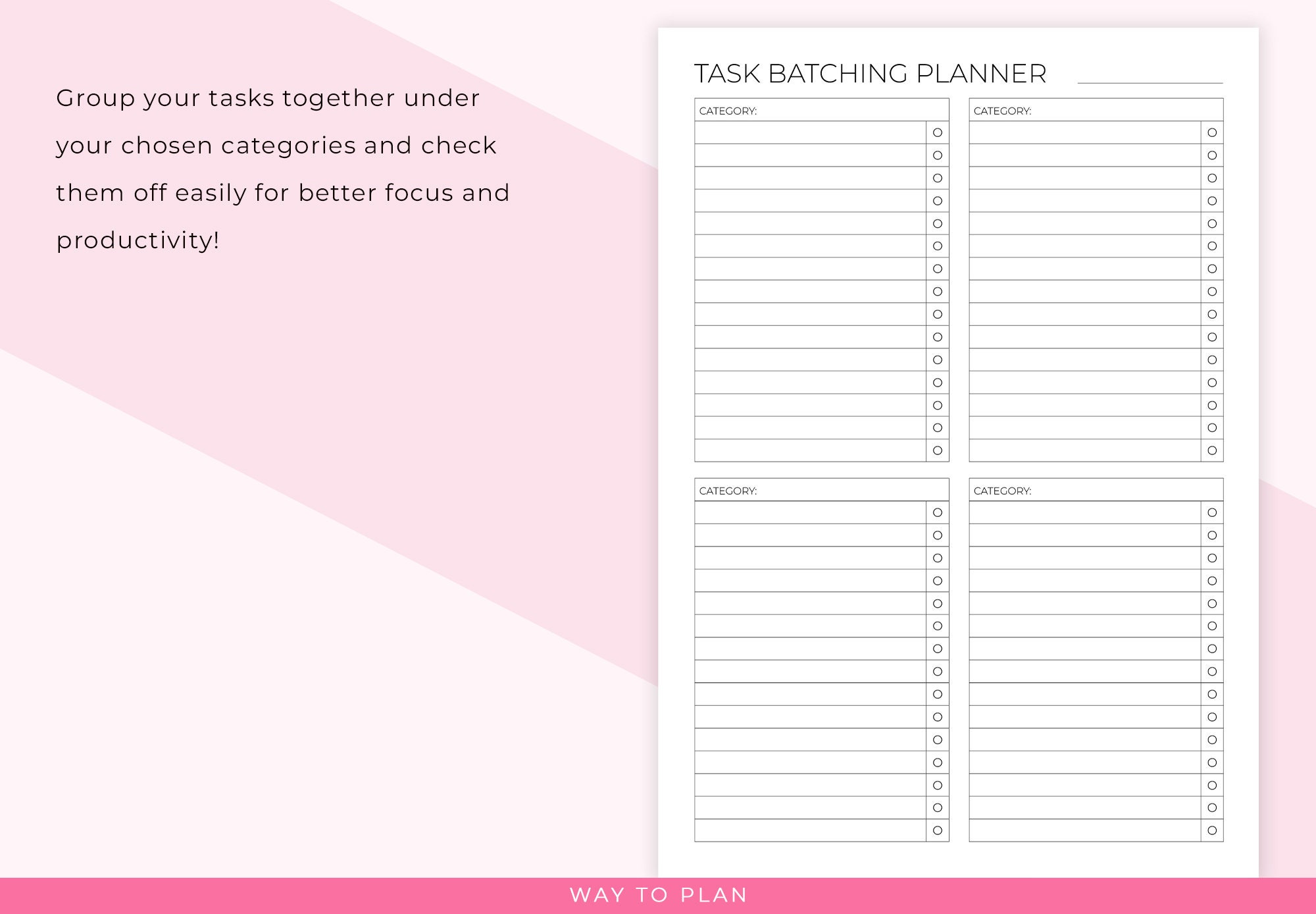 Task Batching Planner to Group Tasks Under Categories for Increased ...
