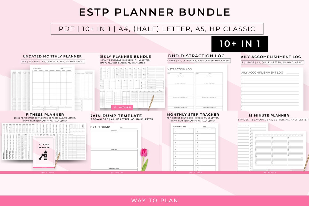 ESTP Planner Bundle - Etsy