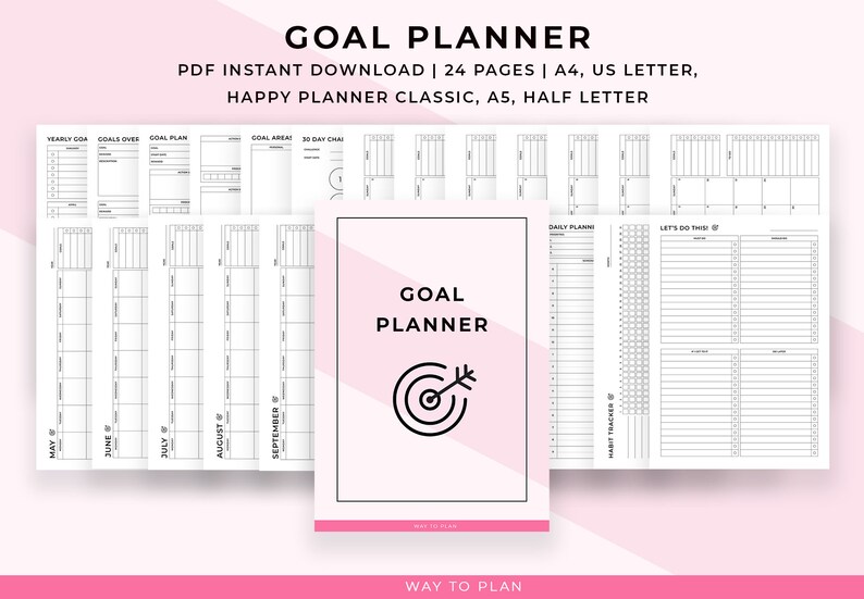 Goal Planner Printable. 2024 Goal Overview Sheet. Goal Planning ...