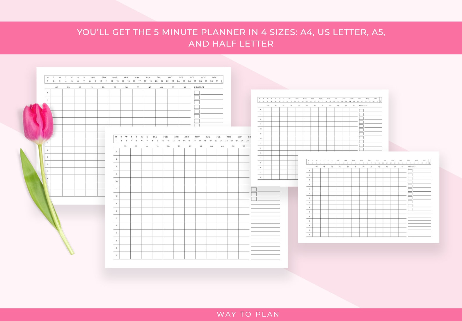 5 Minute Interval Planner. Printable With 5 Minute Increments - Etsy
