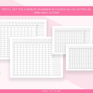 5 Minute Interval Planner. Printable With 5 Minute Increments - Etsy