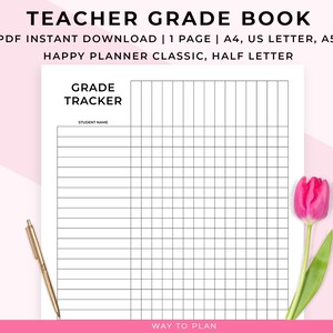 Gradebook for Teacher. Grade Book Page. Student Grades List Sheet ...