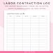 Labor Contraction Log Sheet. Printable Labor Log Worksheet ...