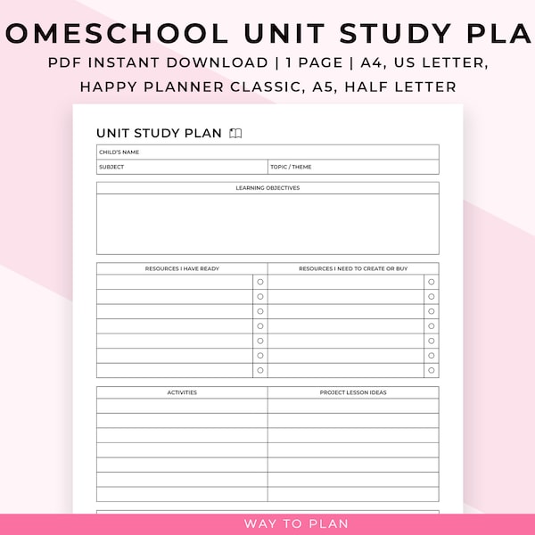 Study Planner - Etsy