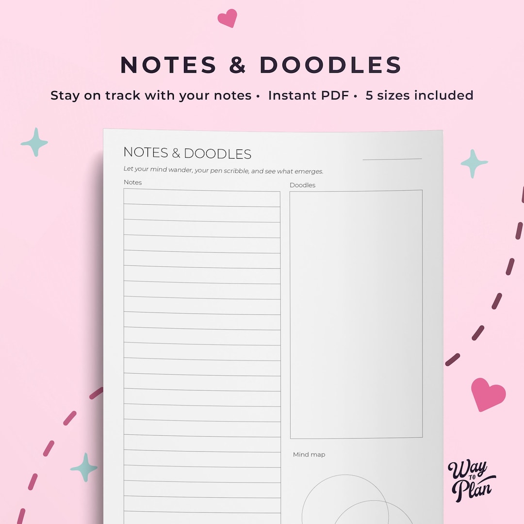 Notes and Doodles Template to Organize Your Thoughts and Brainstorm ...