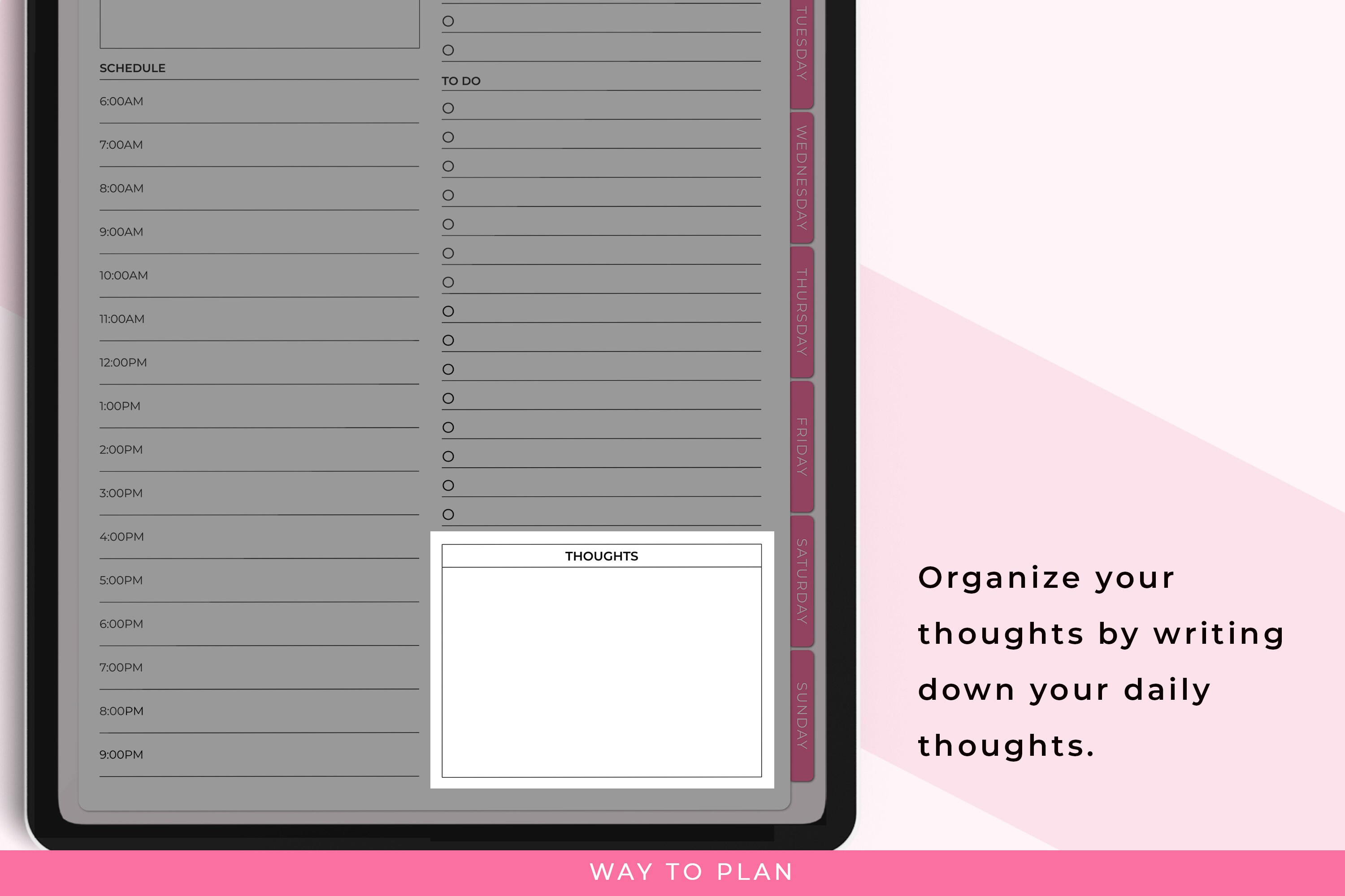 Digital ADHD Planner. Daily Weekly Planner for iPad and Goodnotes - Etsy