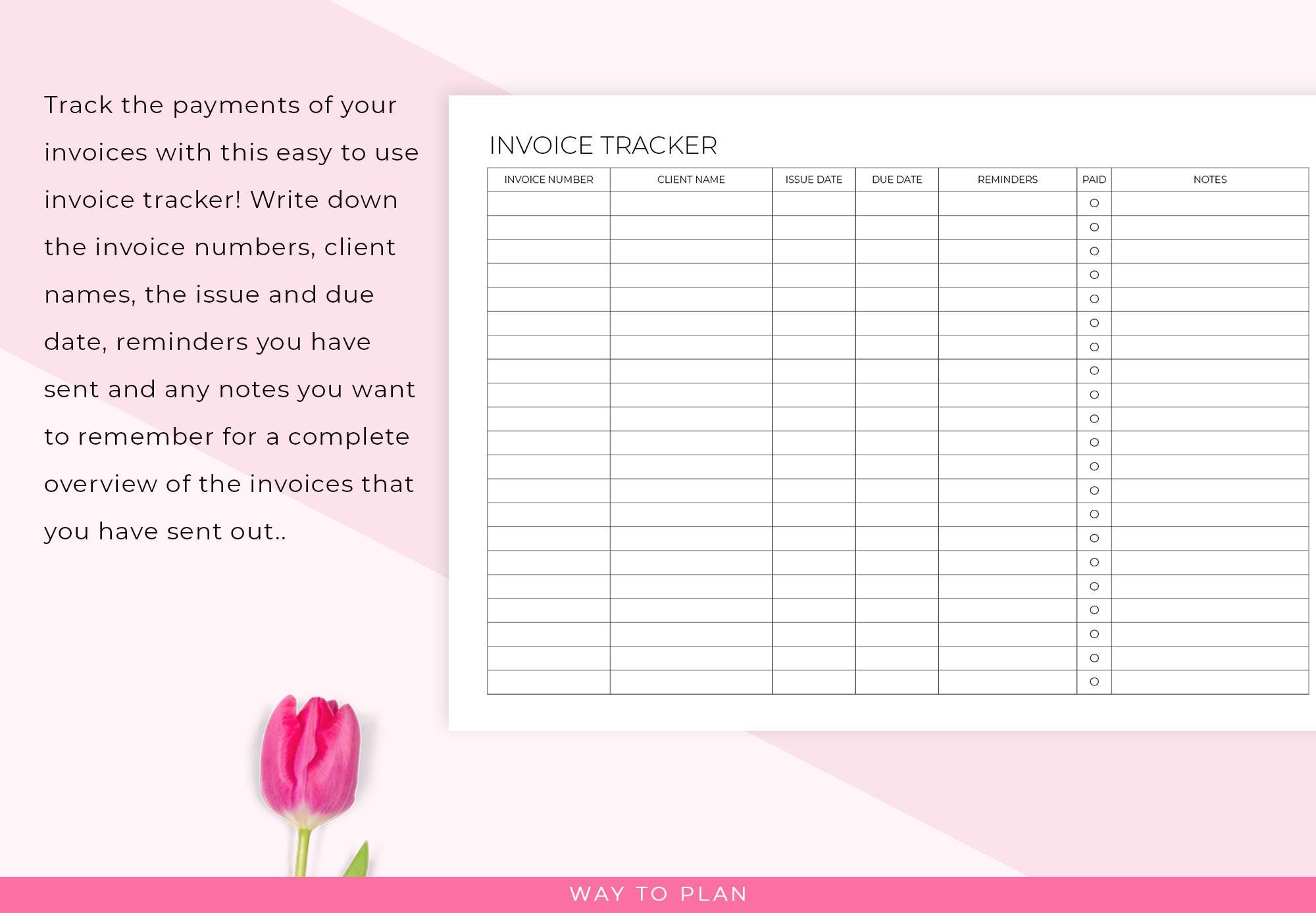 Invoice Tracker, Invoices Tracker, Invoice Tracking, Invoice Log ...