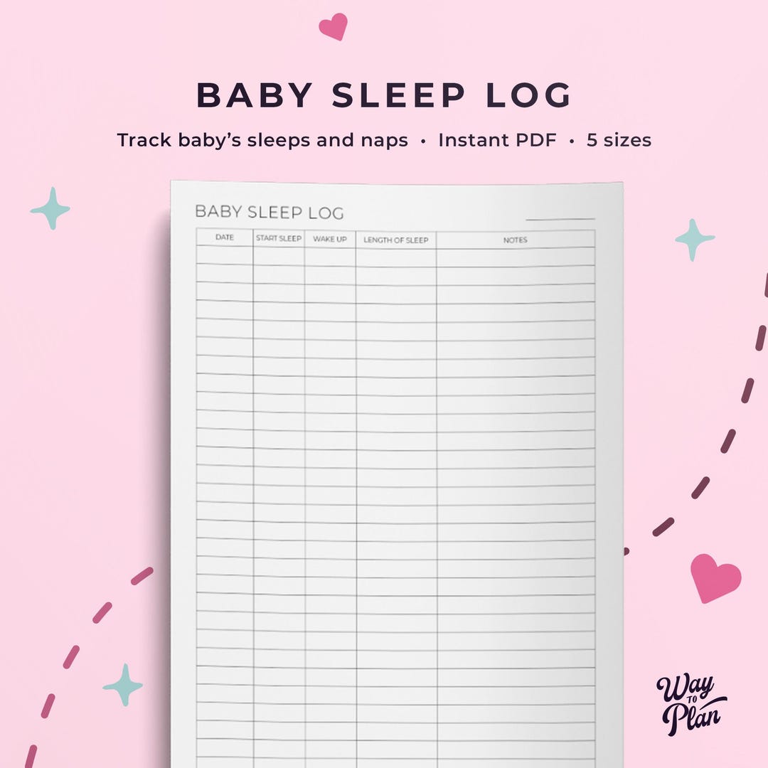 Baby Sleep Log, Baby Sleep Tracker to Keep Track of Your Little One's ...