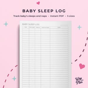 Baby Sleep Log, Baby Sleep Tracker to Keep Track of Your Little One's ...