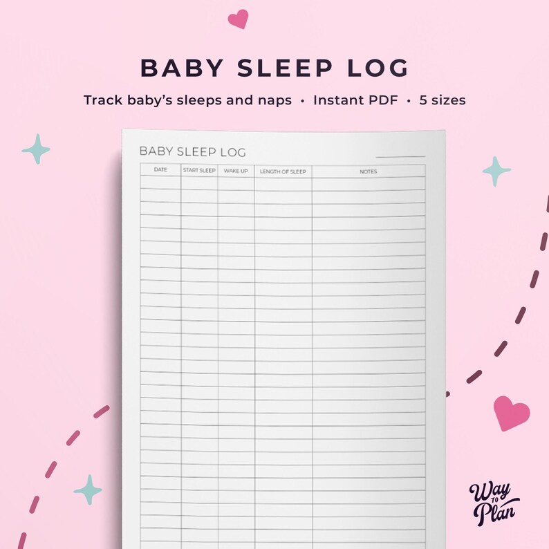 Baby Sleep Log, Baby Sleep Tracker to Keep Track of Your Little One's ...