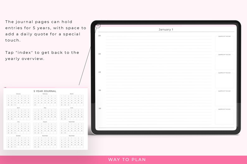 Digital Journal, Digital 5 Year Journal, 5 Year Journal, Digital ...