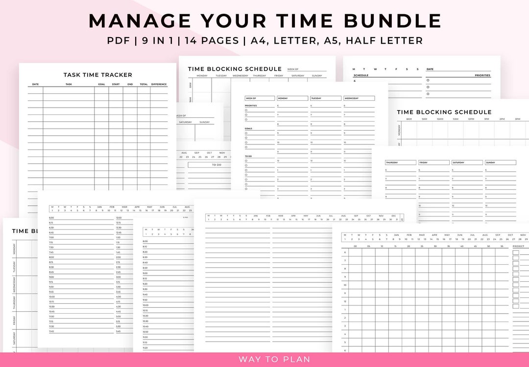 Master Your Time, Master Your Life: 9-in-1 Time Management Bundle - Etsy