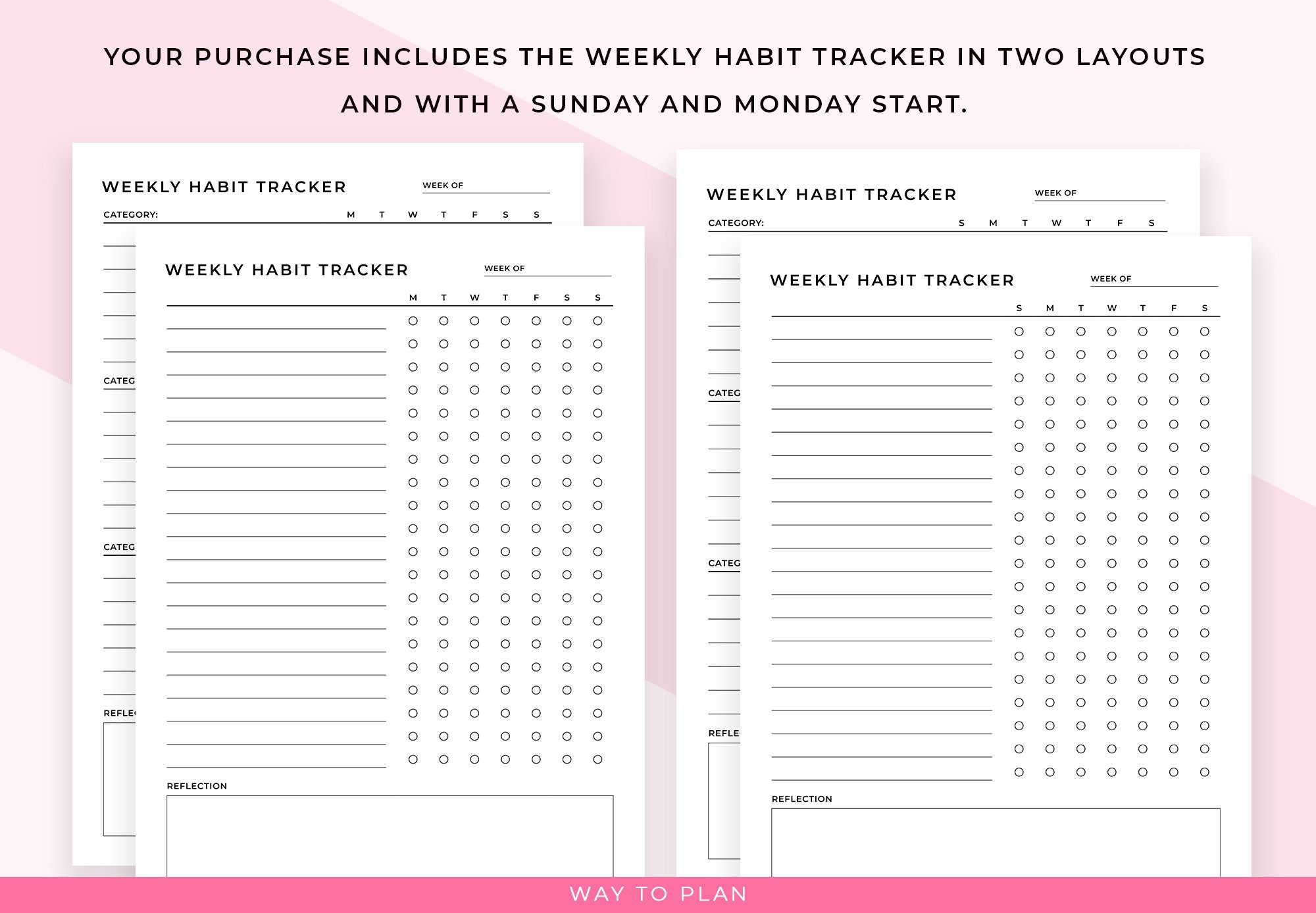 Weekly Habit Tracker, Weekly Habit Planner, Weekly Habit Tracker ...
