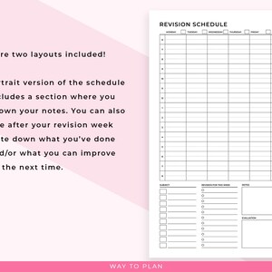 Revision Planner, Revision Schedule, Revision Timetable, Study Revision ...