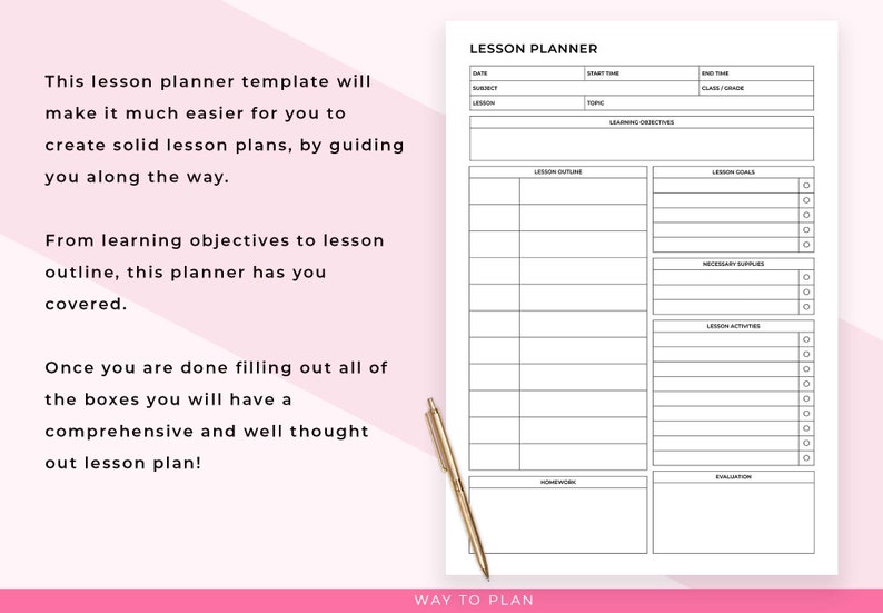 Teacher Lesson Planner 2025-2026. Daily Lesson Plan Template. Lessons ...