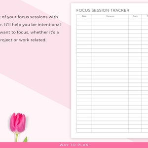 Focus Session Tracker to Keep Track of the Times You Want to Stay Focus ...