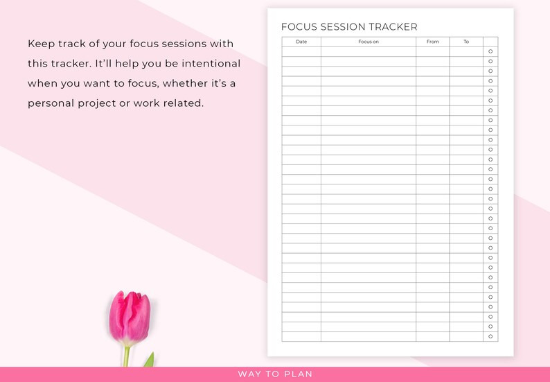 Focus Session Tracker to Keep Track of the Times You Want to Stay Focus ...